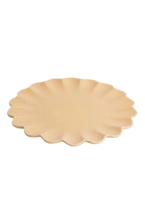 MOMENI Dhalia Stoneware 4-piece Dinner Plate Set - Camel
