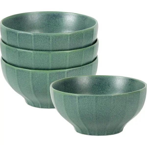 STONE + LAIN Rio Stoneware 4-piece Bowl Set - Green
