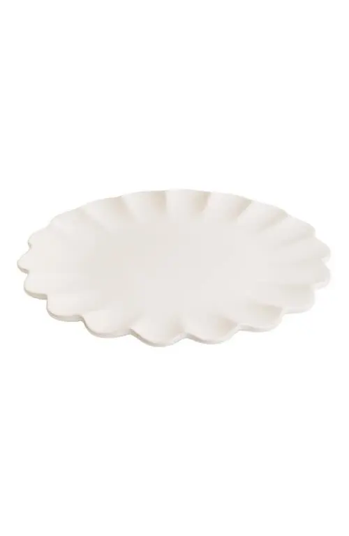 MOMENI Dhalia Stoneware 4-piece Dinner Plate Set - White