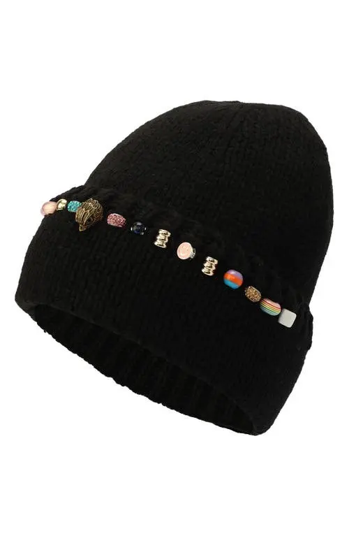 Kurt Geiger Knit Beanie With Multicolored Beads