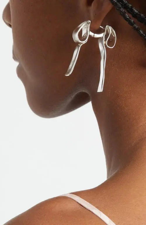 SHANA CAVE Big Bow Hoop Earrings