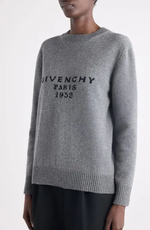 Givenchy Logo Intarsia Wool & Cashmere Sweater