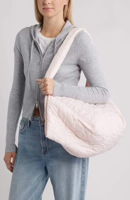 Bp. Quilted Heart Tote - Pink