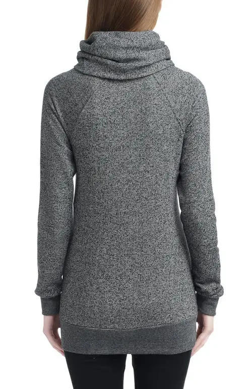 KIMI + KAI Thea Gathered Maternity Sweatshirt - Gray