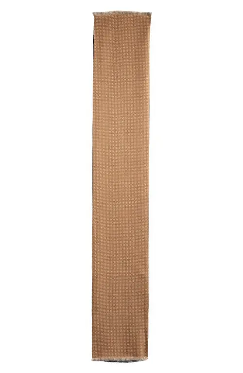TOM FORD Reversible Cashmere & Silk Scarf - Black/camel