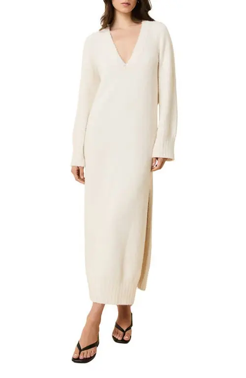 Solid & Striped Edith Long Sleeve Maxi Sweater Dress - Brule
