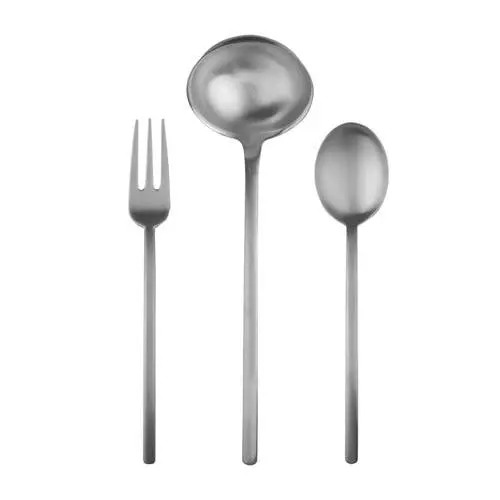 MEPRA Due Serving Set3 Pieces - Ice Silver