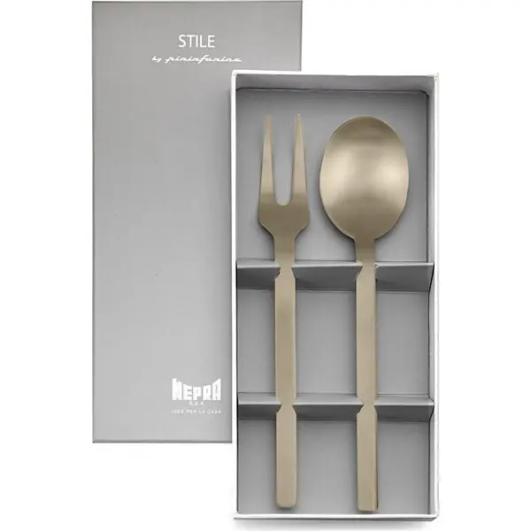 MEPRA Stile Pininfarina Serving Set2 Pieces - Ice Champagne