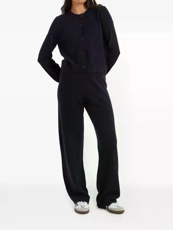 Chinti & Parker Crew-neck Knitted Cardigan - Black