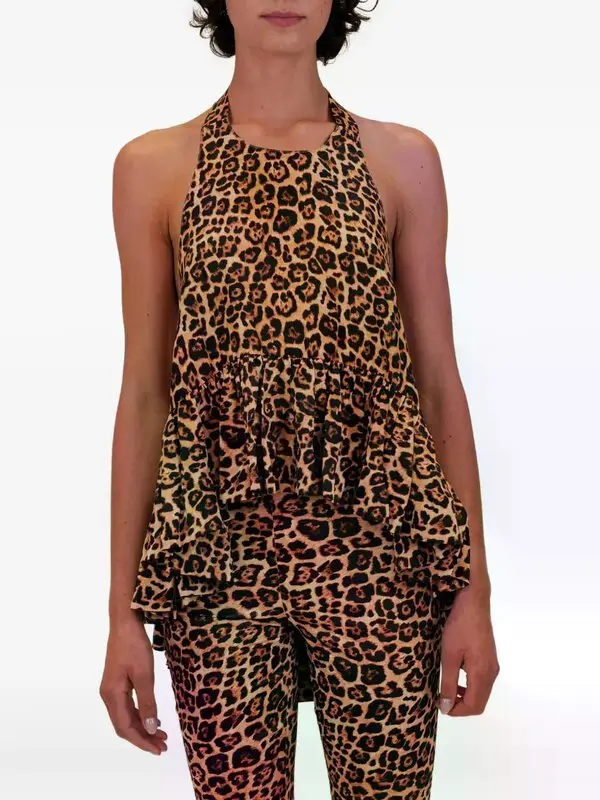 Azeeza Winston Silk Top - Brown