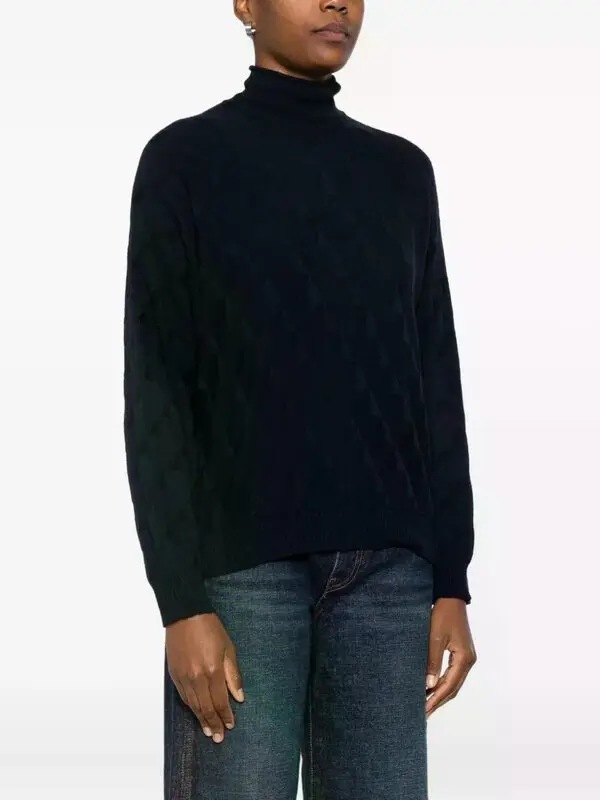 Emporio Armani Cable Knit Turtleneck Sweater