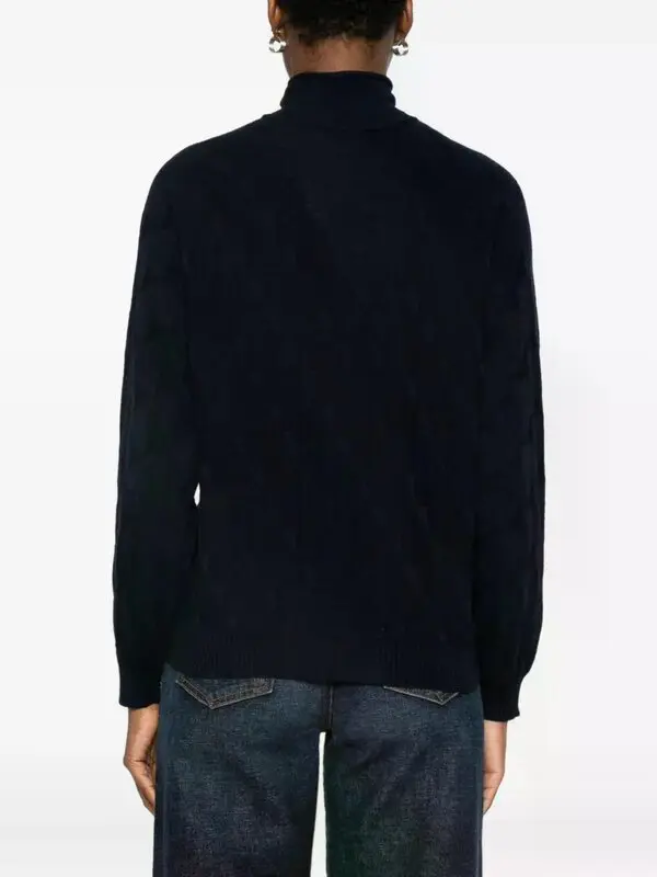 Emporio Armani Cable Knit Turtleneck Sweater