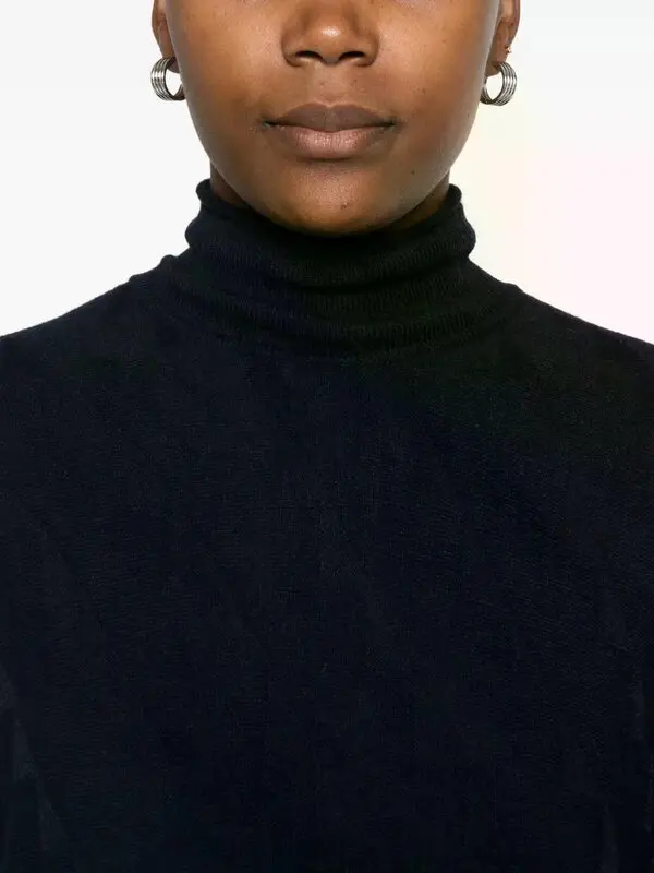Emporio Armani Cable Knit Turtleneck Sweater