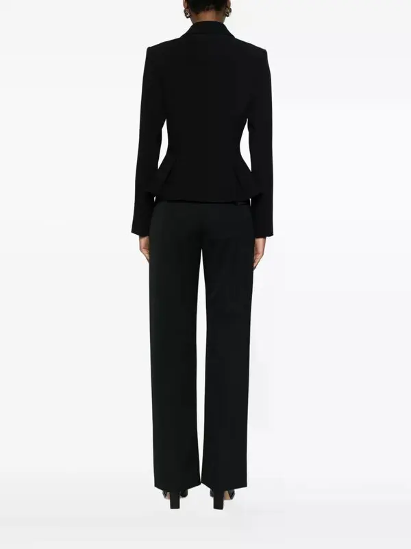 NISSA Crystal-embellished Single-breasted Blazer - Black