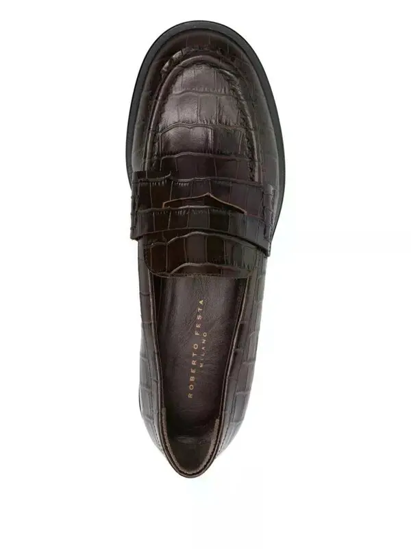 Roberto Festa Xander Crocodile-effect Loafers