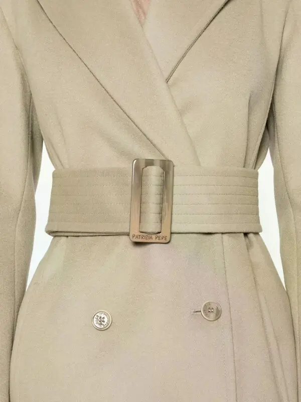 Patrizia Pepe Belted Double-breasted Coat