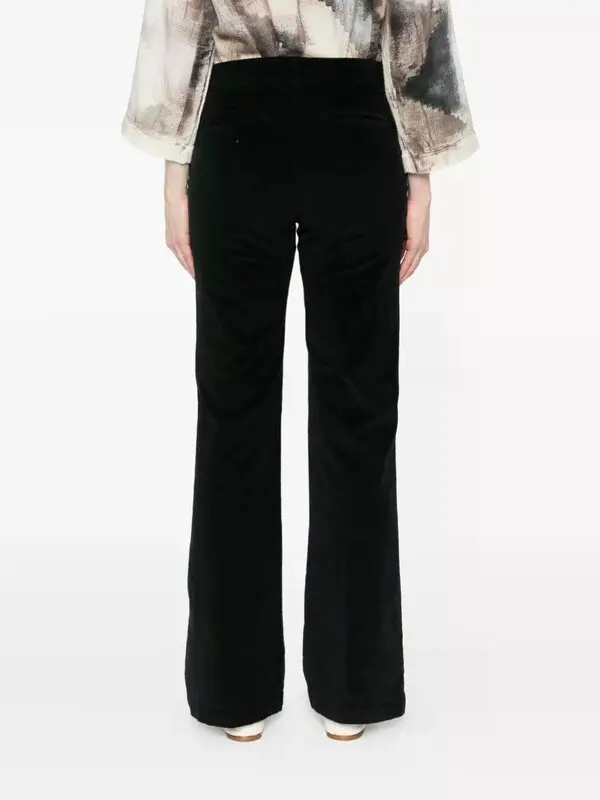 40WEFT Corduroy Flared Trousers - Black