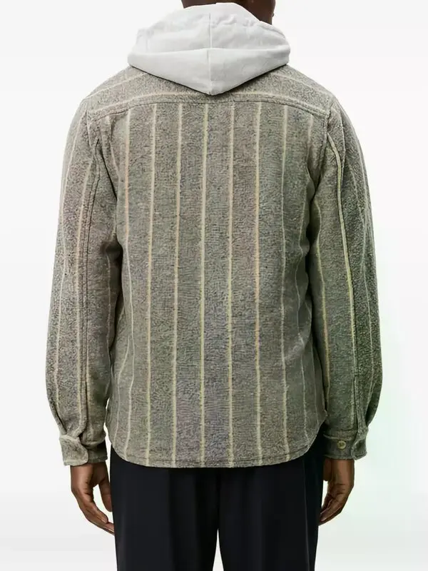 LES DEUX Lennon Wool Pinstripe Shirt