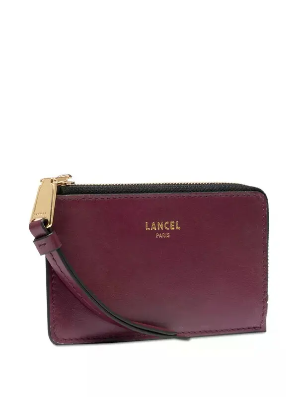 LANCEL Zip-fastening Leather Card Holder - Red