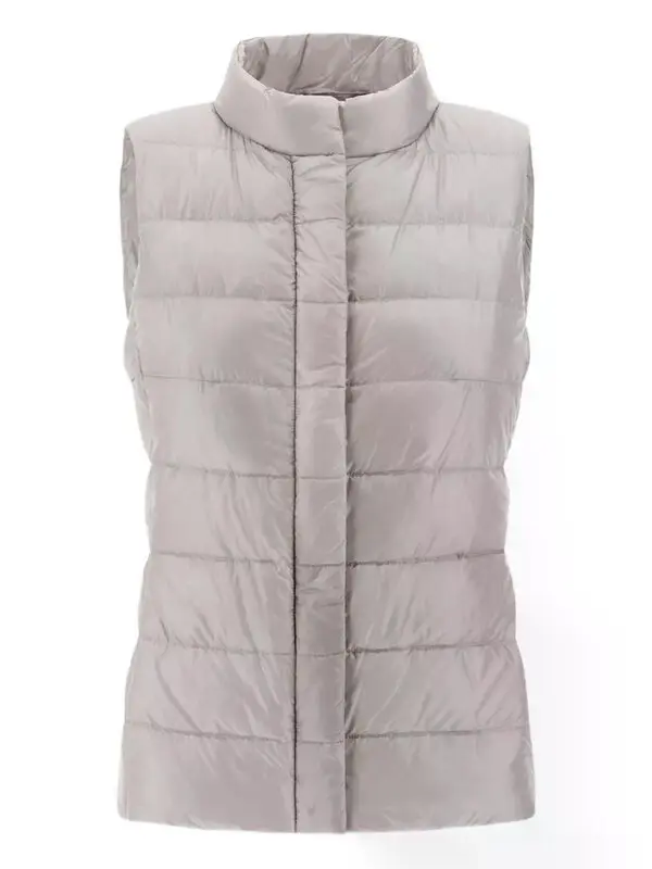 Herno Giulia Quilted High-neck Gilet - Grey
