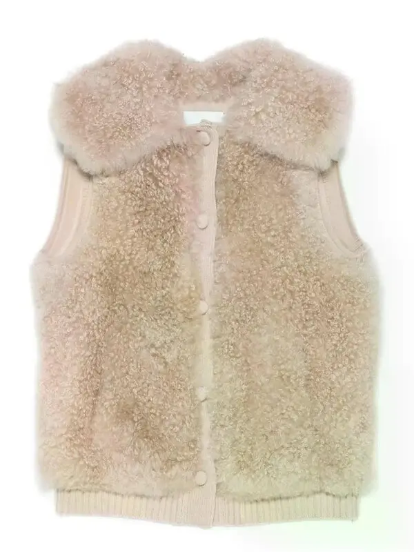 YVES SALOMON Textured Gilet - Neutrals