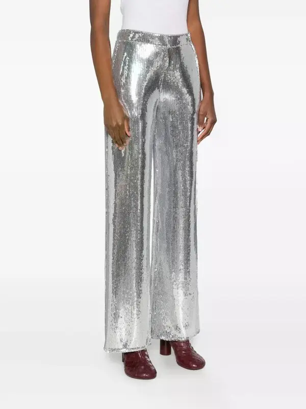 Patrizia Pepe Sequin Embellished Flared Trousers