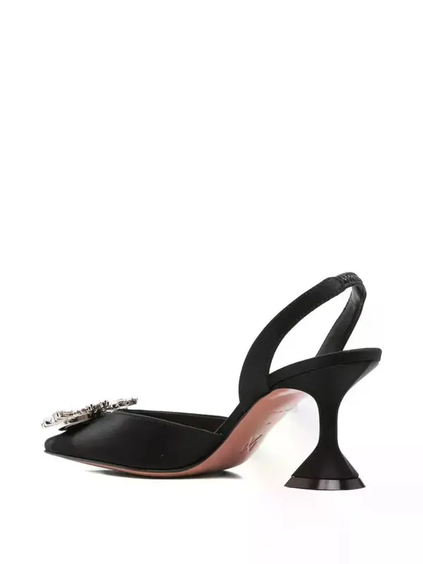 Amina Muaddi 105mm Embellished Slingback Pumps