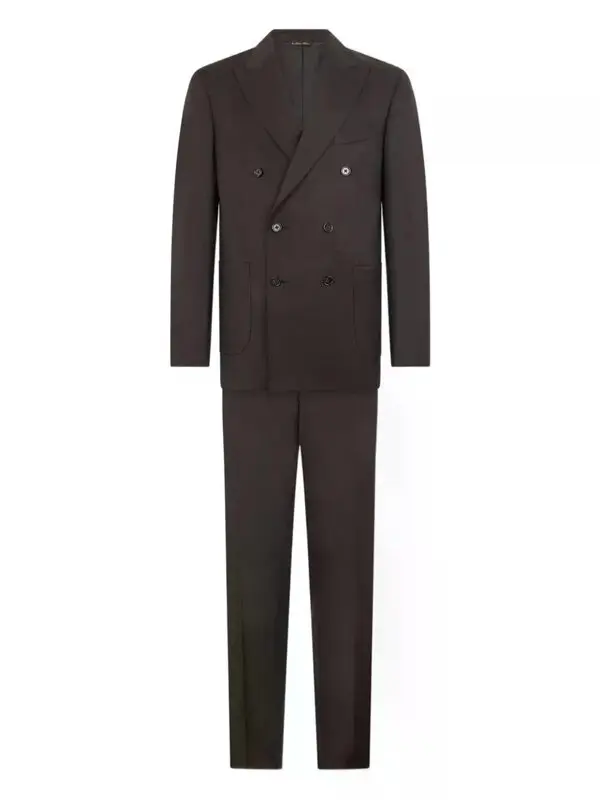 Brooks Brothers Double-breasted Wool Suit - Brown