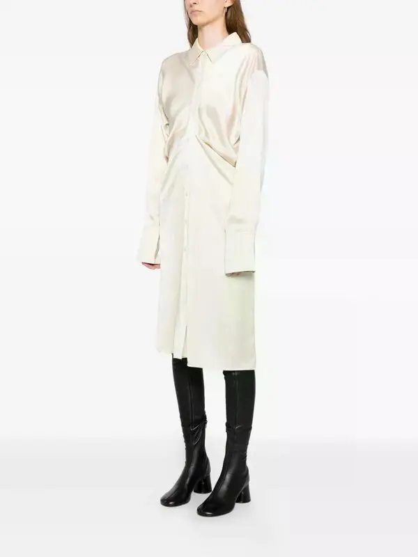 TOTEME Slouched Shirt Dress - Neutrals