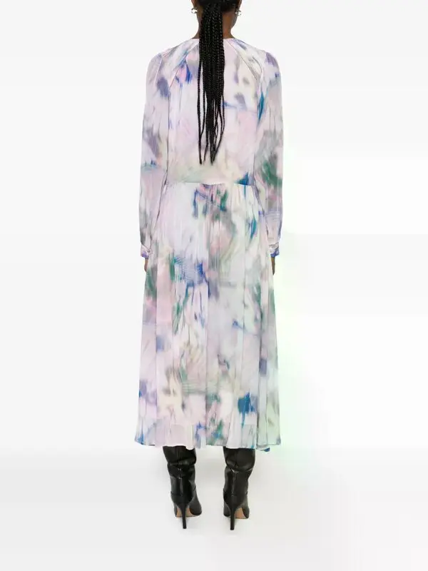 BOSS Long-sleeve V-neck Midi Dress