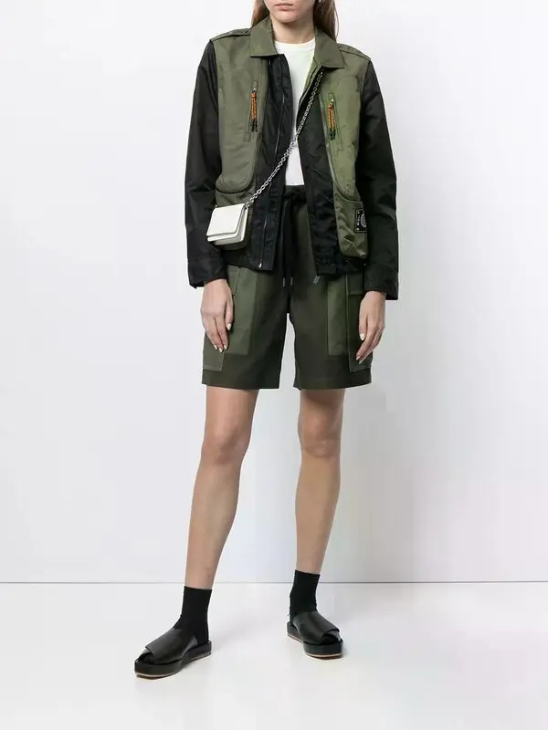 PORTS V Panelled Zipped Bomber Jacket