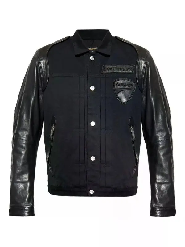 Dsquared2 X Ducati Leather-sleeve Shirt Jacket