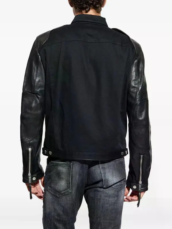 Dsquared2 X Ducati Leather-sleeve Shirt Jacket