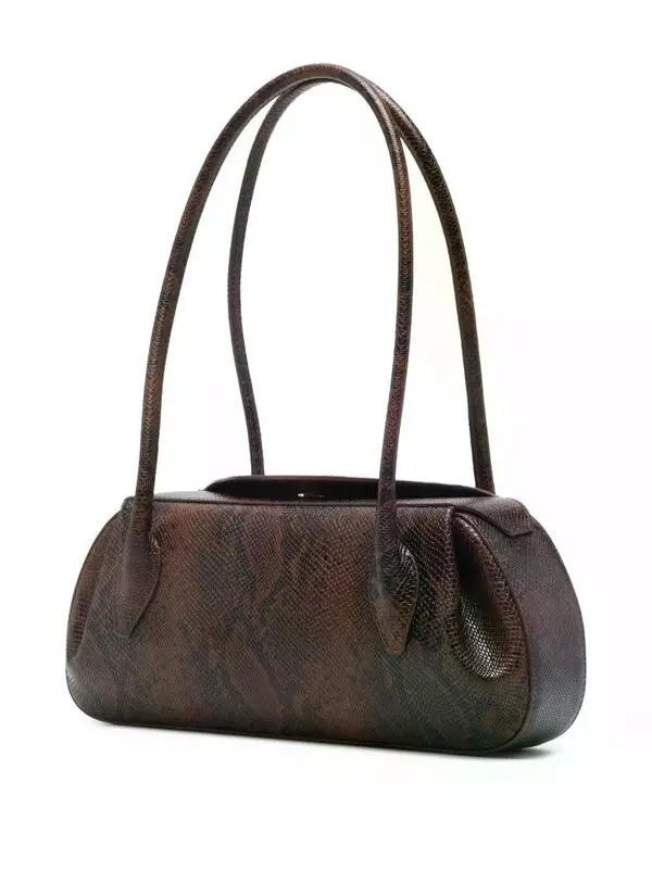 Yuzefi Embossed Snakeskin-effect Shoulder Bag
