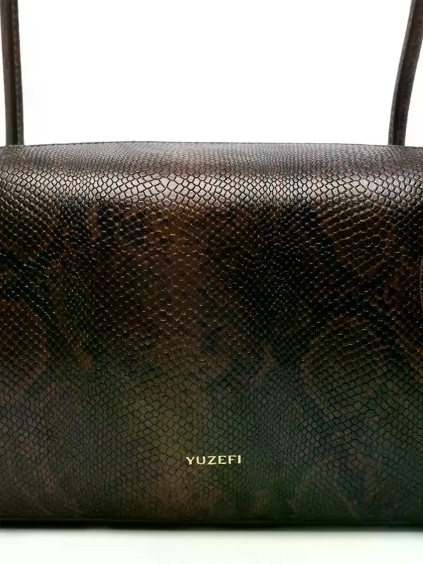 Yuzefi Embossed Snakeskin-effect Shoulder Bag
