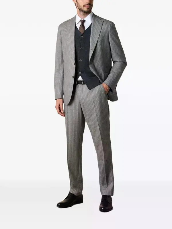 Brooks Brothers Stripe-pattern Wool Suit - Grey