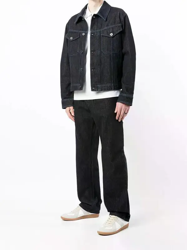 FERRAGAMO Contrast-stitch Denim Jacket