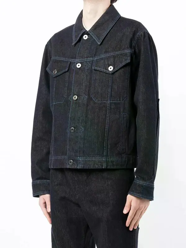 FERRAGAMO Contrast-stitch Denim Jacket