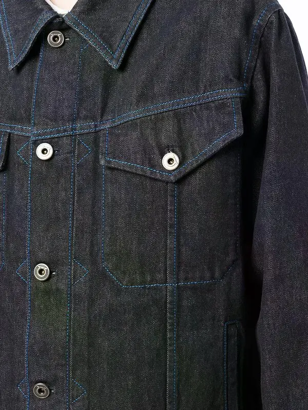 FERRAGAMO Contrast-stitch Denim Jacket