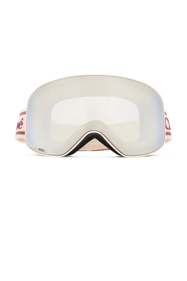 Chloé Frameless Ski Goggles - Pink & Silver
