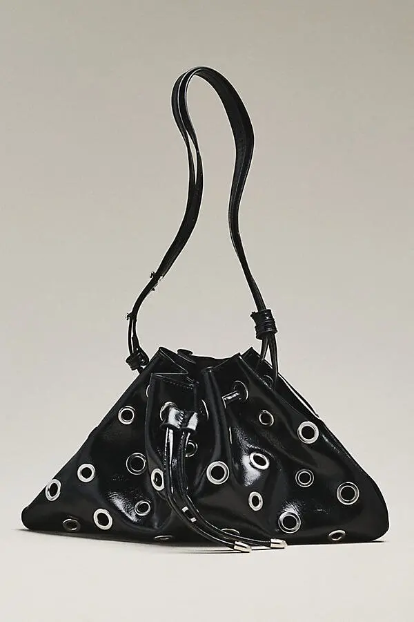 MELIE BIANCO Paloma Studded Satchel - Black