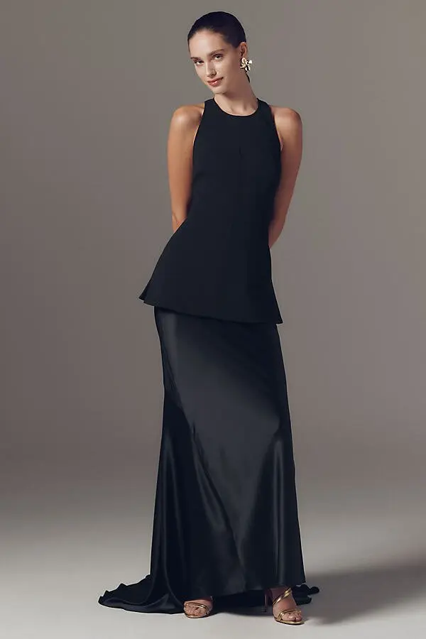 Acler Hourston High-waisted Satin Maxi Skirt