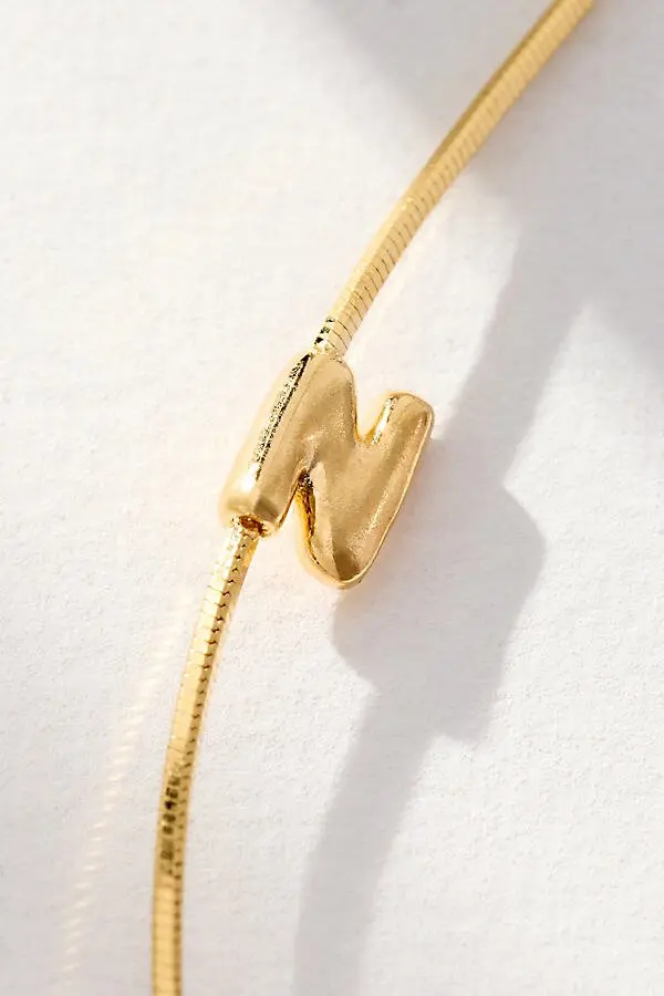 Anthropologie Monogram Pendant Necklace - N