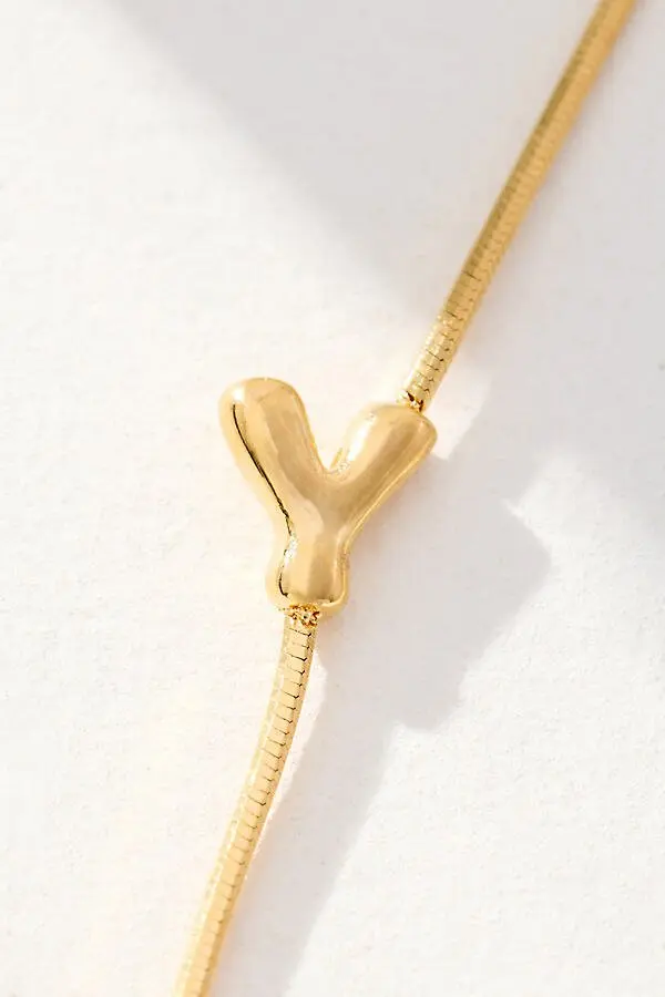 Anthropologie Monogram Pendant Necklace - Y