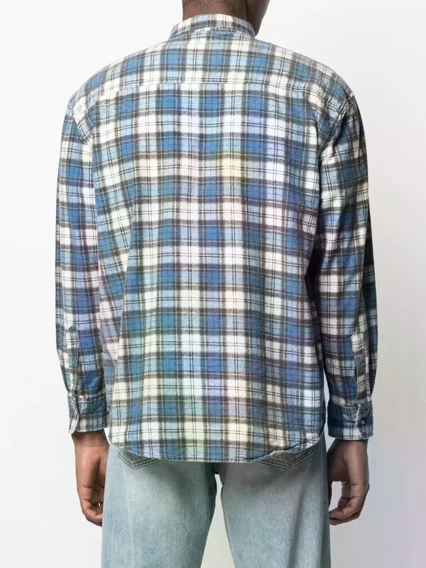 Needles Mixed-plaid Shirt - Blue