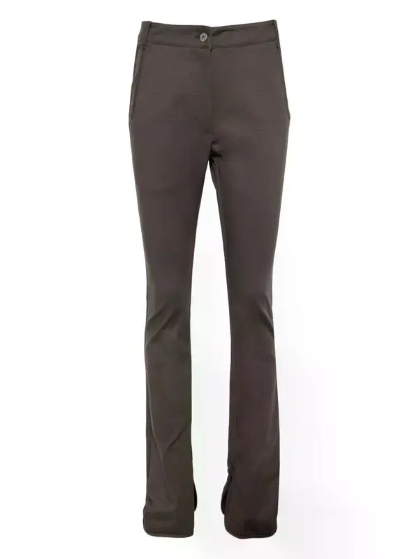 LOW CLASSIC Slit Hem Slim-fit Trousers