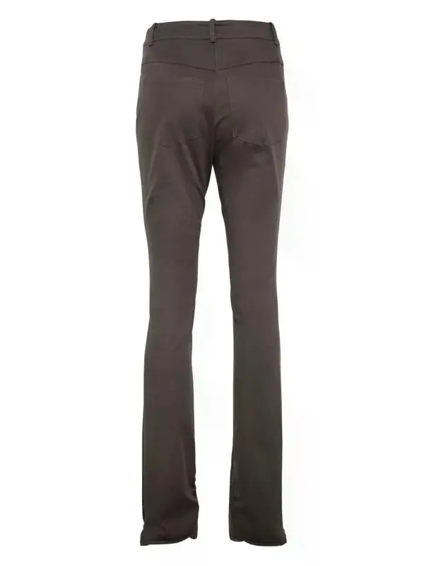 LOW CLASSIC Slit Hem Slim-fit Trousers
