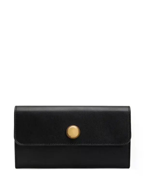 AMI Paris Carrousel Leather Continental Wallet - Black