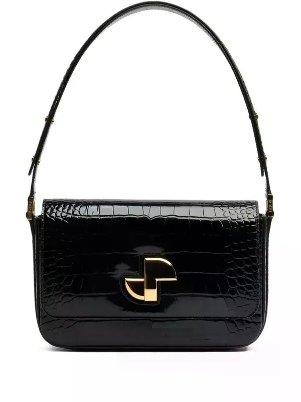 PATOU Le Lock Crocodile-pattern Shoulder Bag