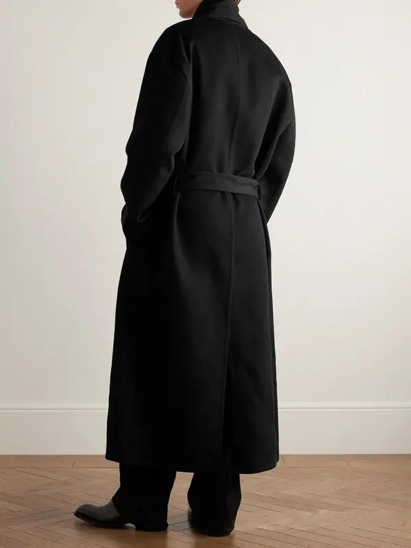 Tom Ford Oversized Shawl-Collar Belted Wool And Silk-Blend Felt